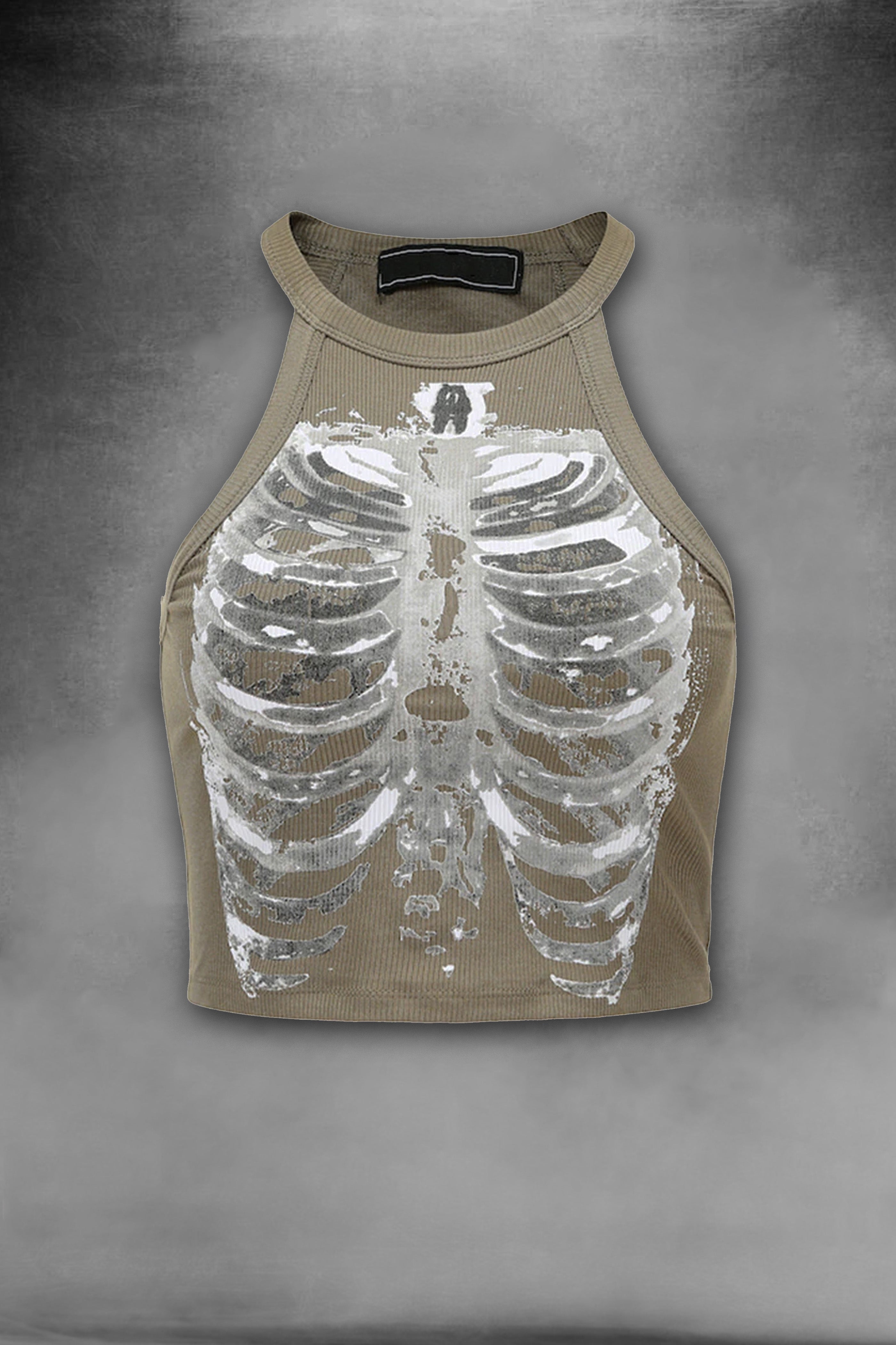 Rib cage top, Y2K goth style – rage quit